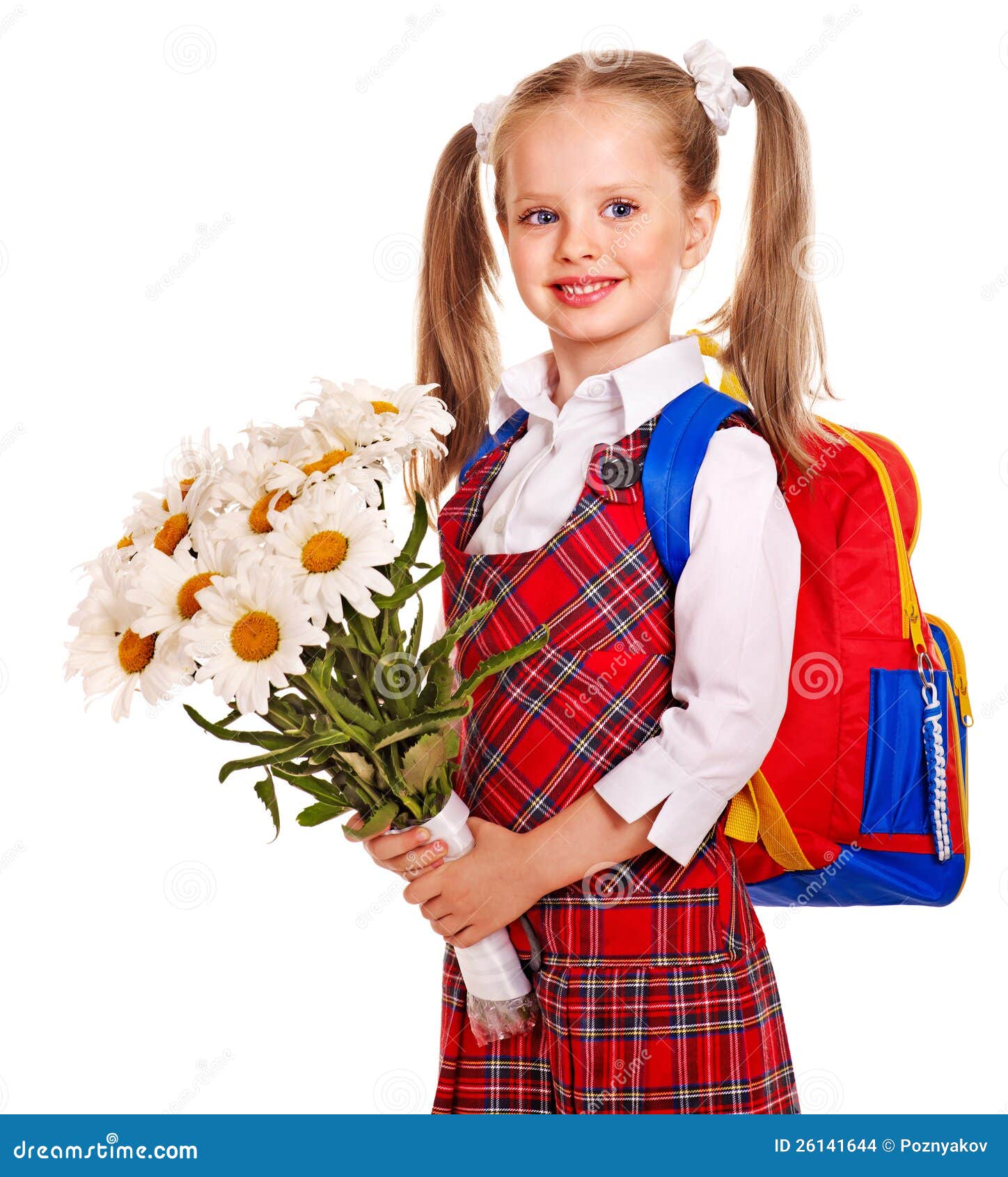 Kind mit Rucksack. stockfoto. Bild von schönheit, rucksack - 26141644