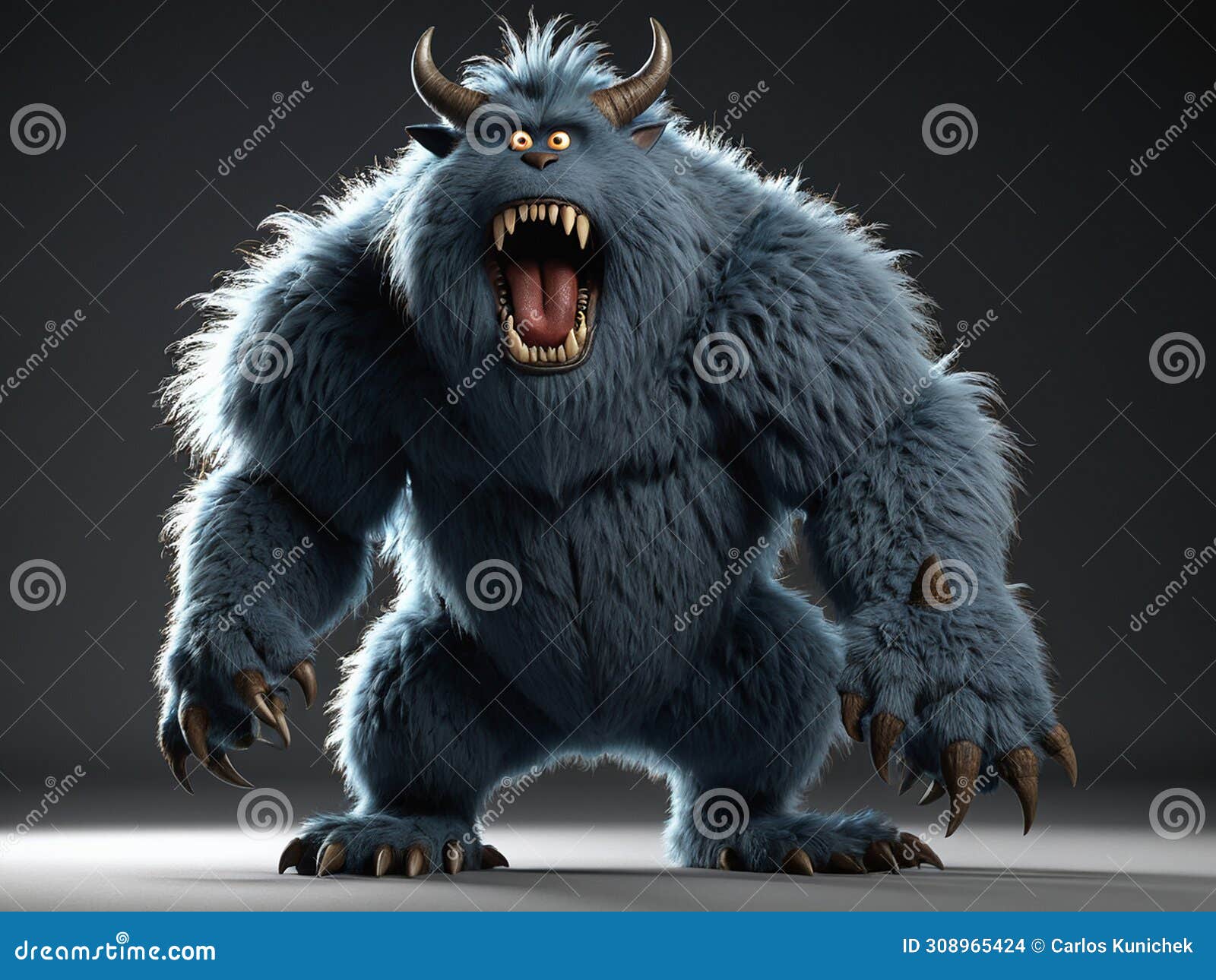 Kind Monster, Furry - Generated by Ai Stock Illustration - Illustration ...
