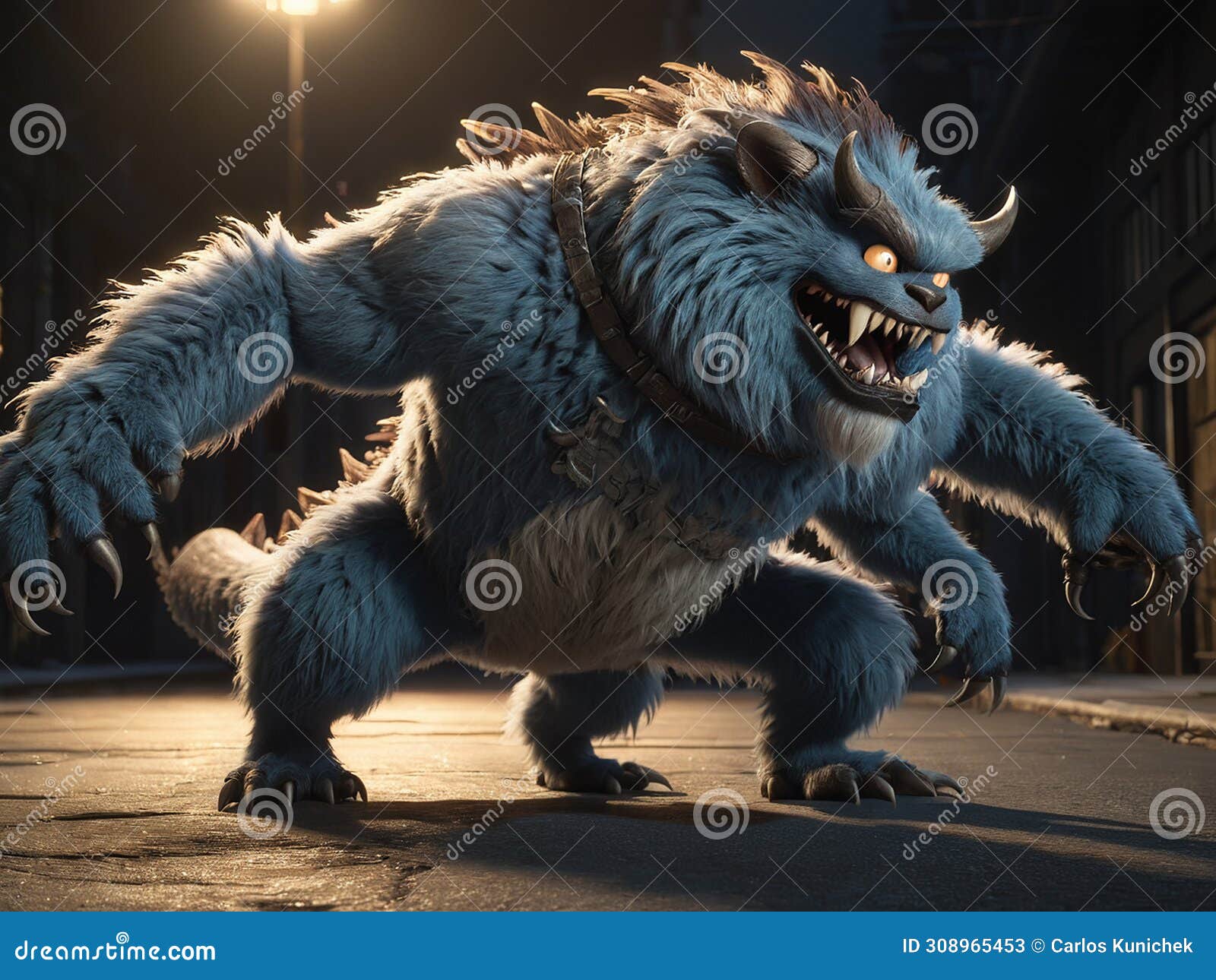Kind Monster, Furry - Generated by Ai Stock Illustration - Illustration ...