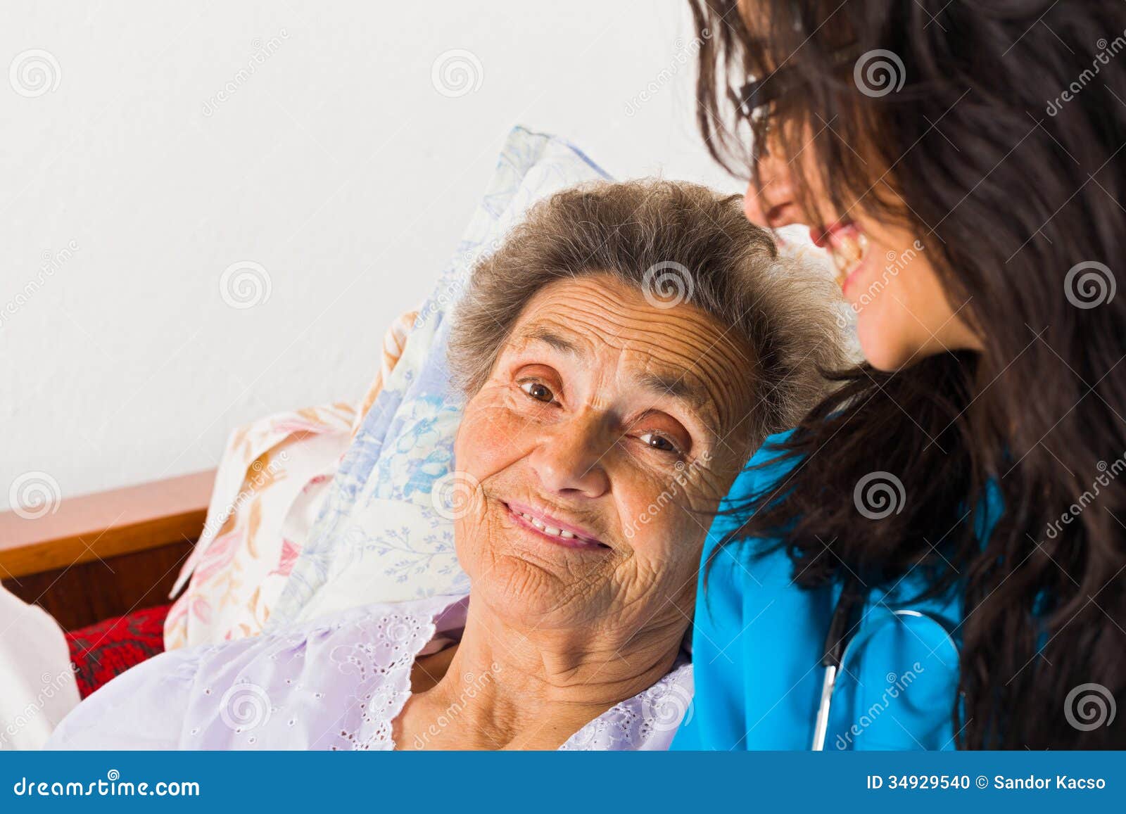 Kind Nurse with Elderly stock photo. Image of kindness - 34929540