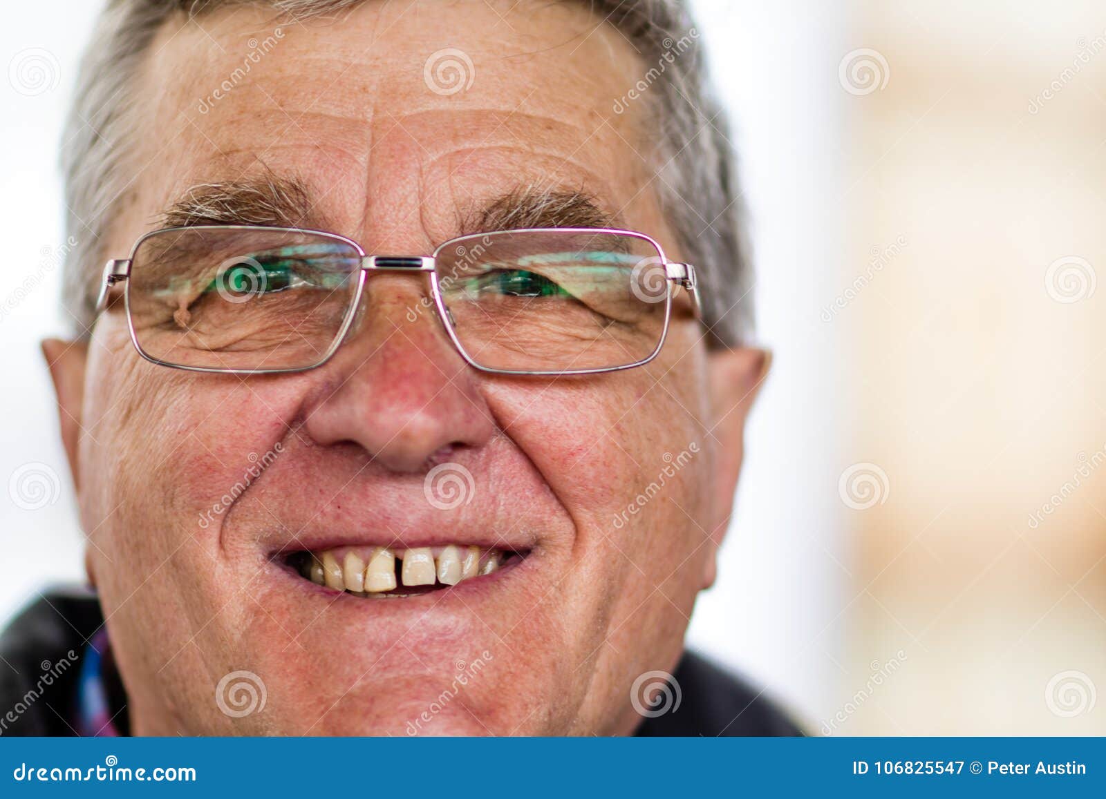 A Kind Old Man Wearing Glasses Stock Image - Image of cute, family ...