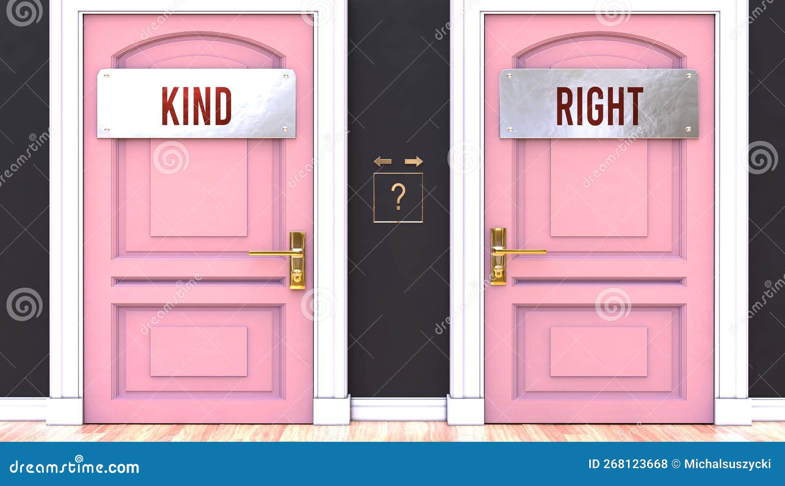 Kind or Right - Making a Choice Stock Illustration - Illustration of ...