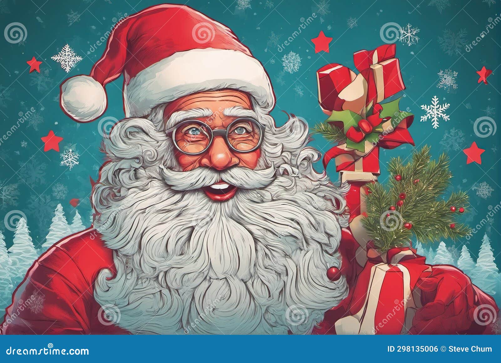 Kind and Kind Santa Claus Cartoon Image Stock Illustration ...