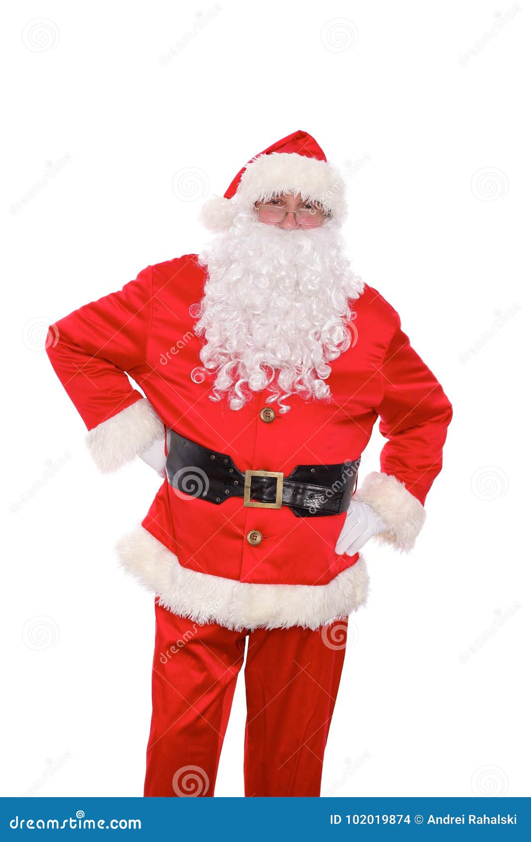 Kind Santa Claus, Isolated on White Background Stock Photo - Image of ...