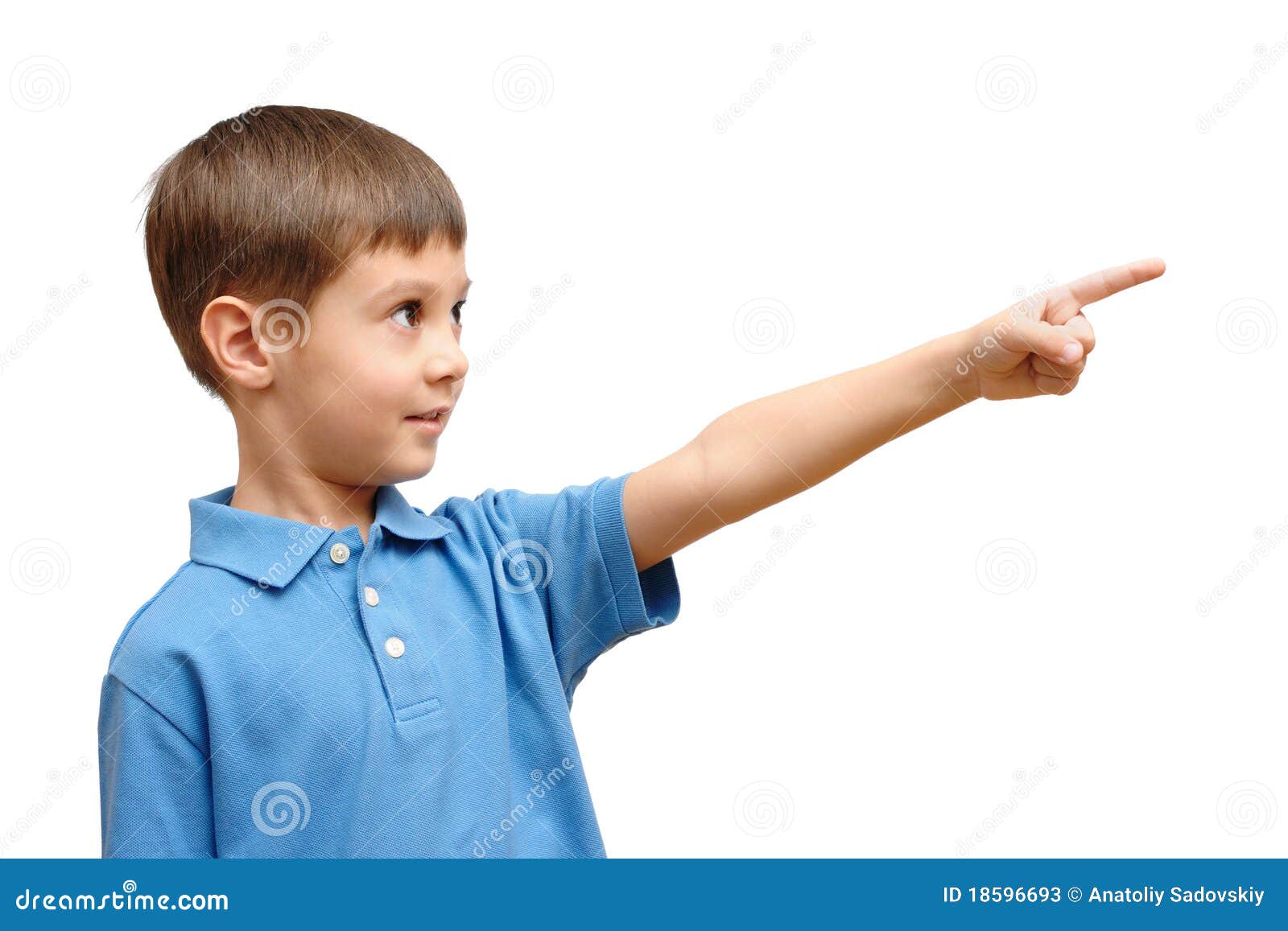 Kind zeigt seinen Finger stockbild. Bild von mann, finger - 18596693