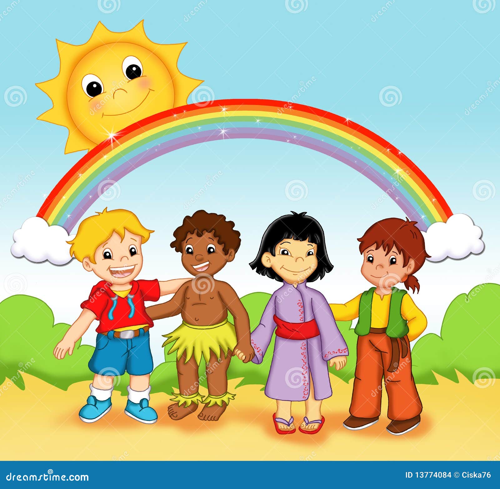 Kinder der Welt stock abbildung. Illustration von farbe - 13774084