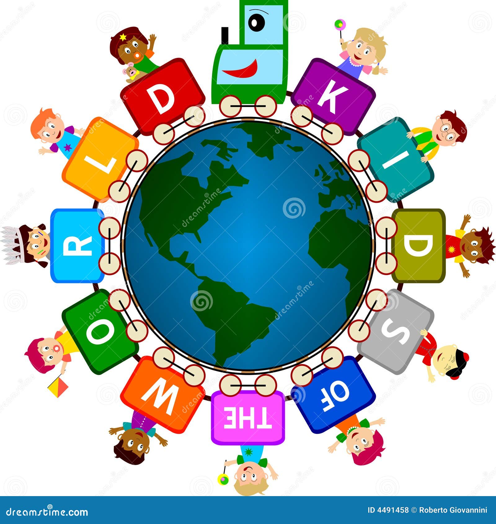 Kinder der Welt stock abbildung. Illustration von gemeinschaft - 4491458