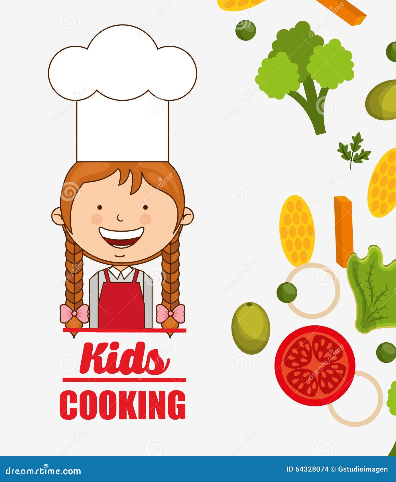 Kinder, die Design kochen stock abbildung. Illustration von ...