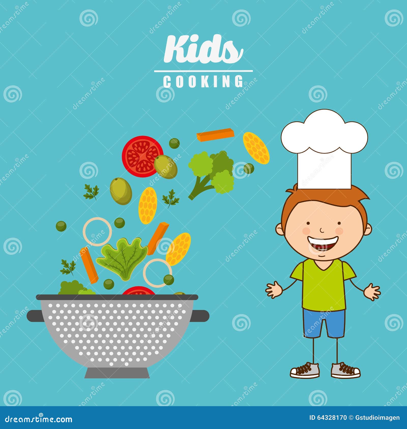 Kinder, die Design kochen stock abbildung. Illustration von kinder ...