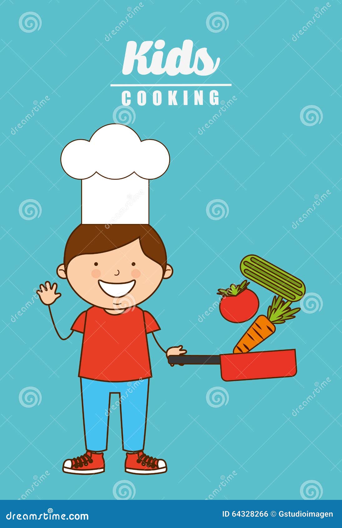 Kinder, die Design kochen stock abbildung. Illustration von kind - 64328266
