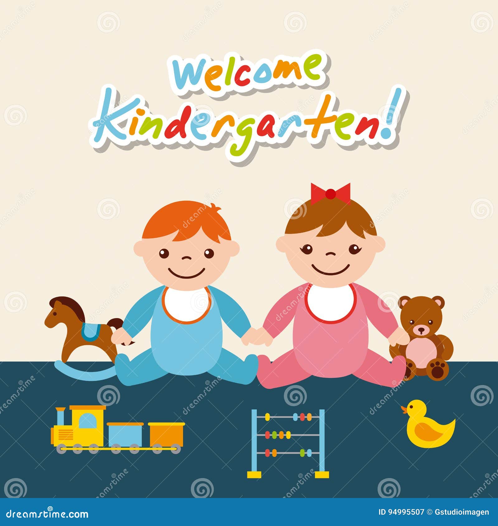 Kinder Garten Cartoon Vector Illustration | CartoonDealer.com #94995074