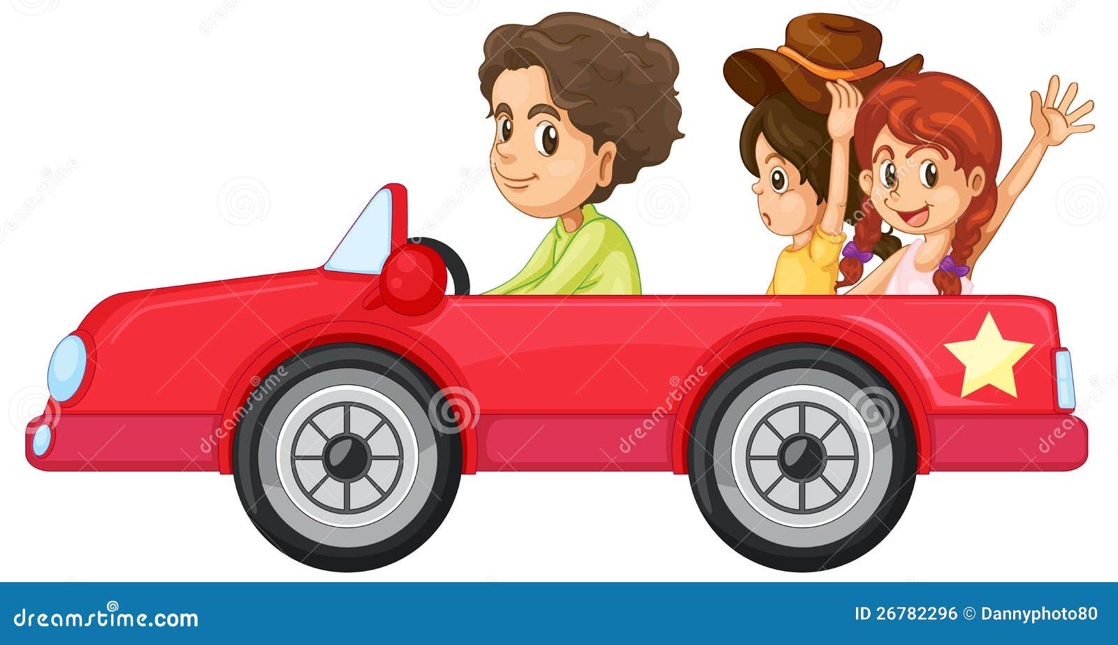 Kinder und ein Auto vektor abbildung. Illustration von farbe - 26782296