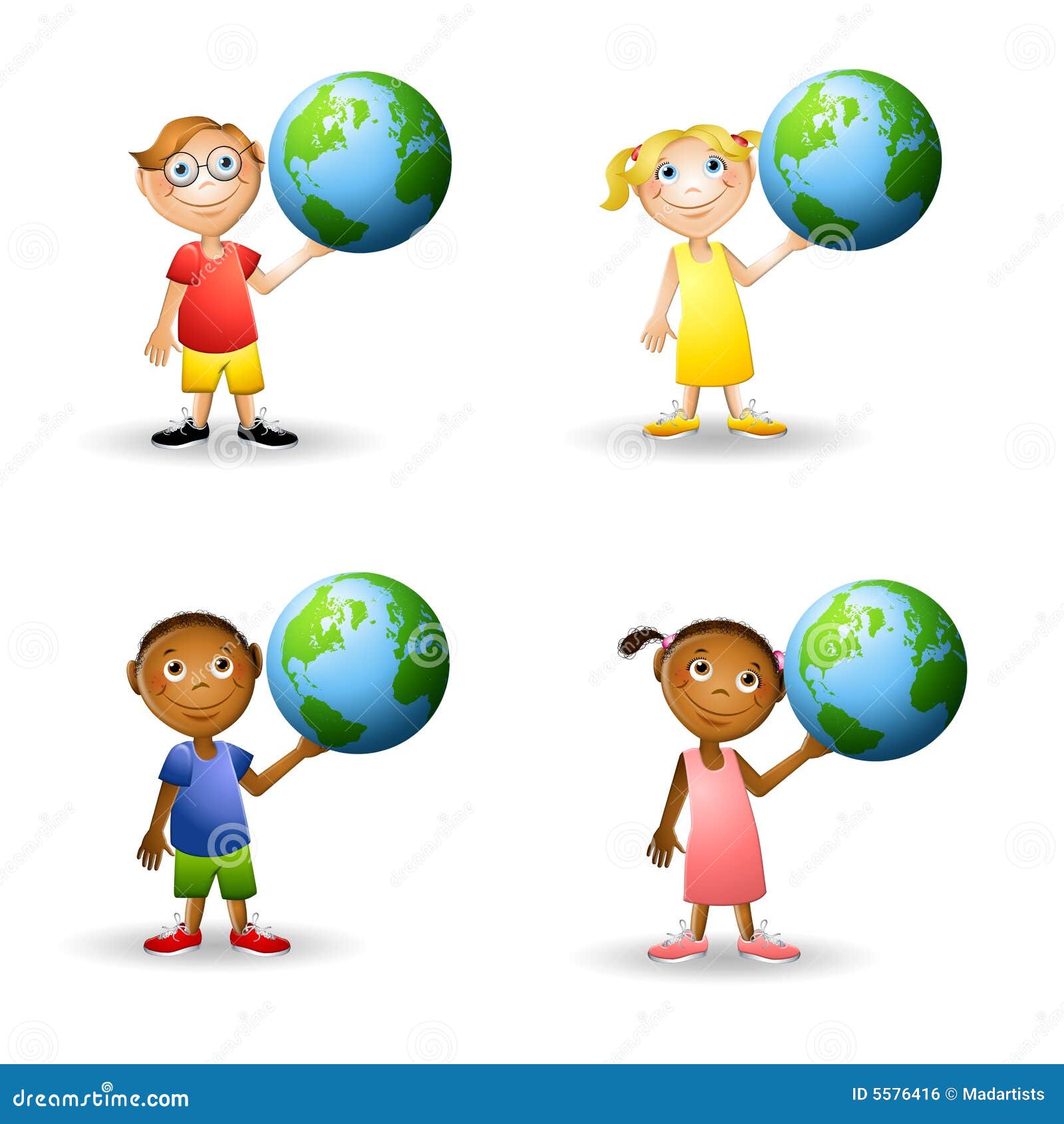 Kinder, Welche Die Erde Anhalten Stock Abbildung - Illustration von ...