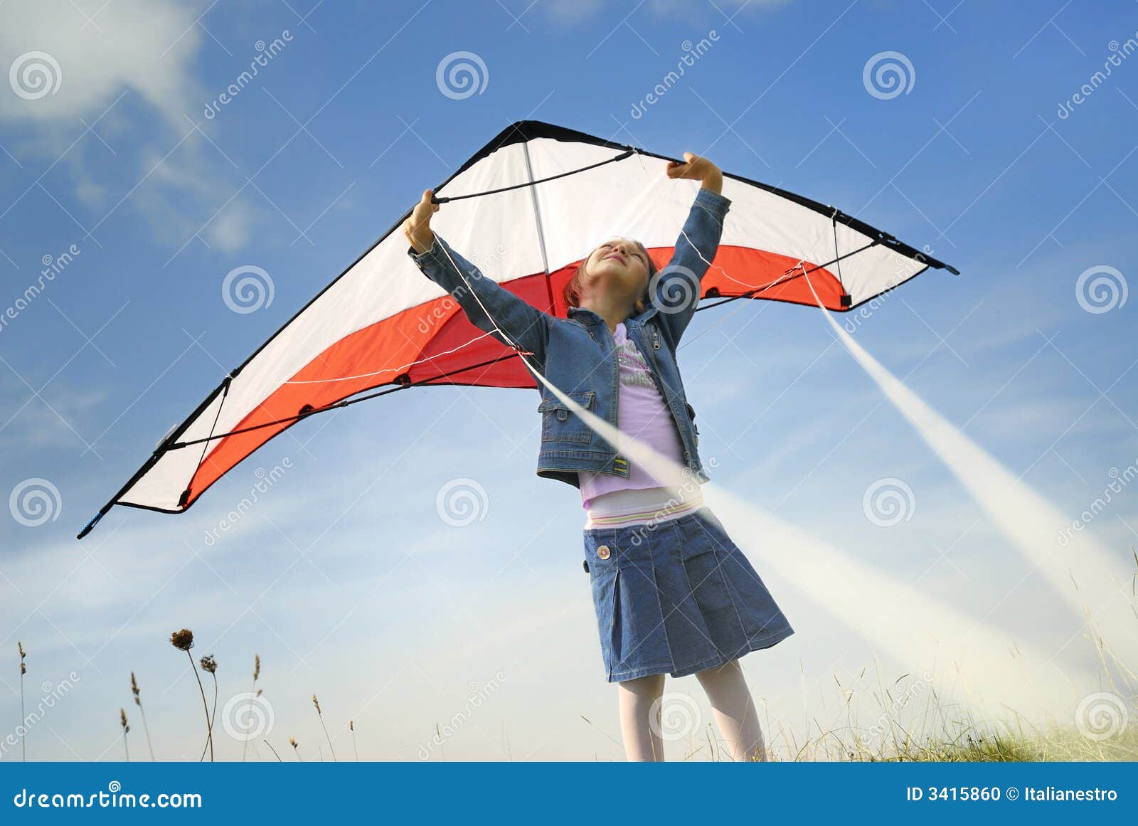 Kinderen Die Met Een Vlieger Vliegen Stock Foto - Image of mooi ...