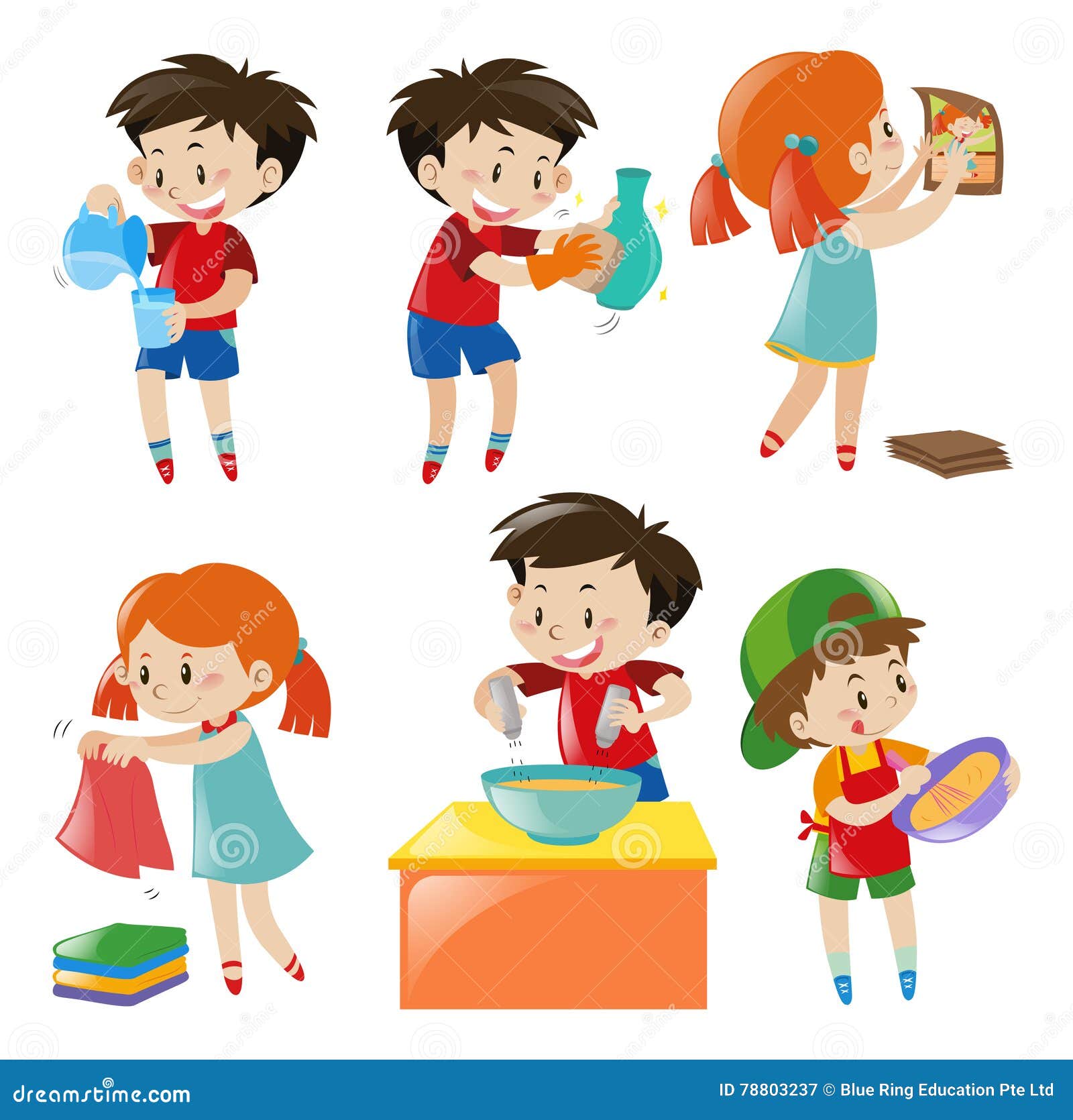 Kinderen Die Verschillende Dingen Doen Vector Illustratie ...