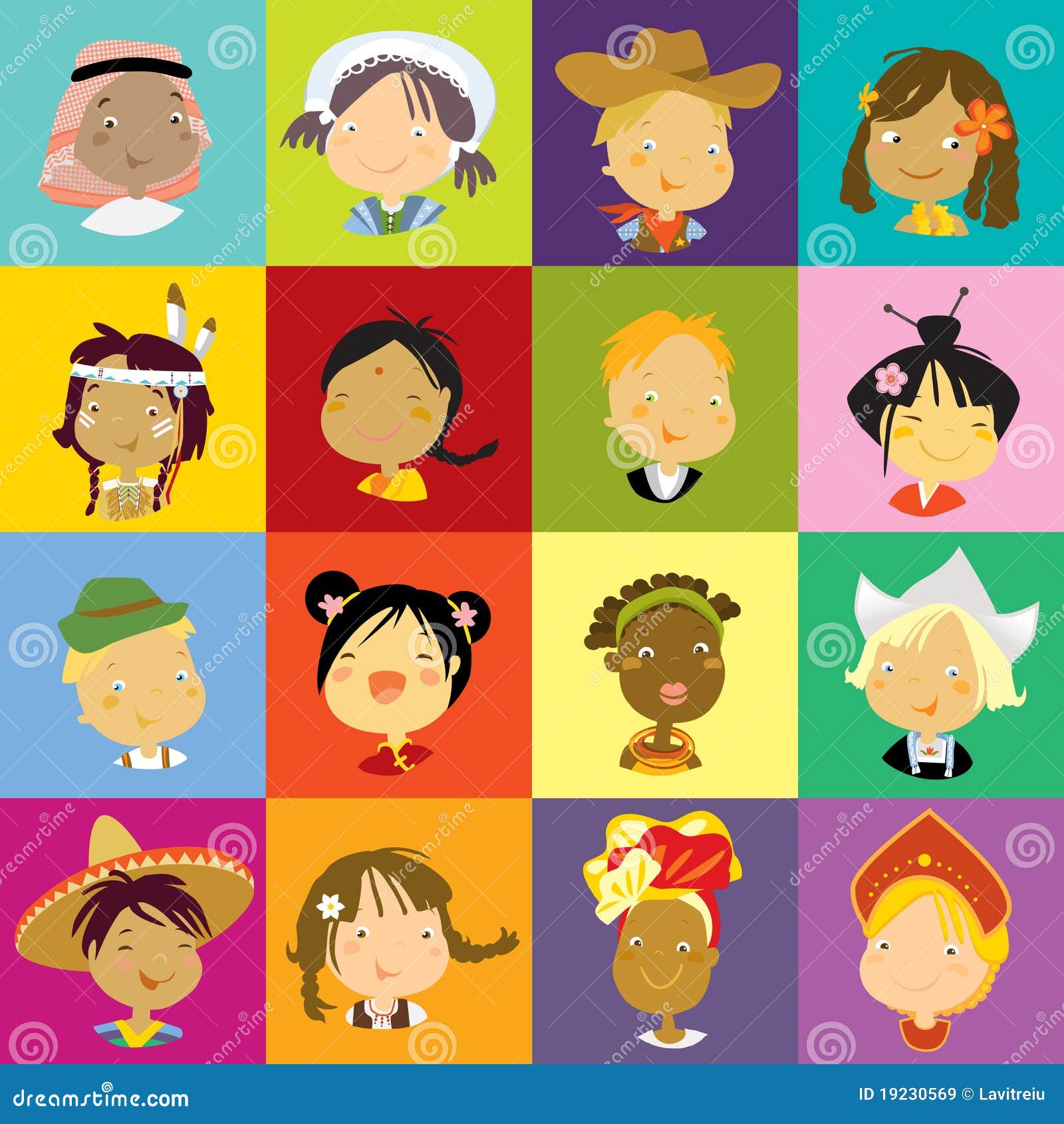 Kinderen diversiteit vector illustratie. Illustration of blond - 19230569