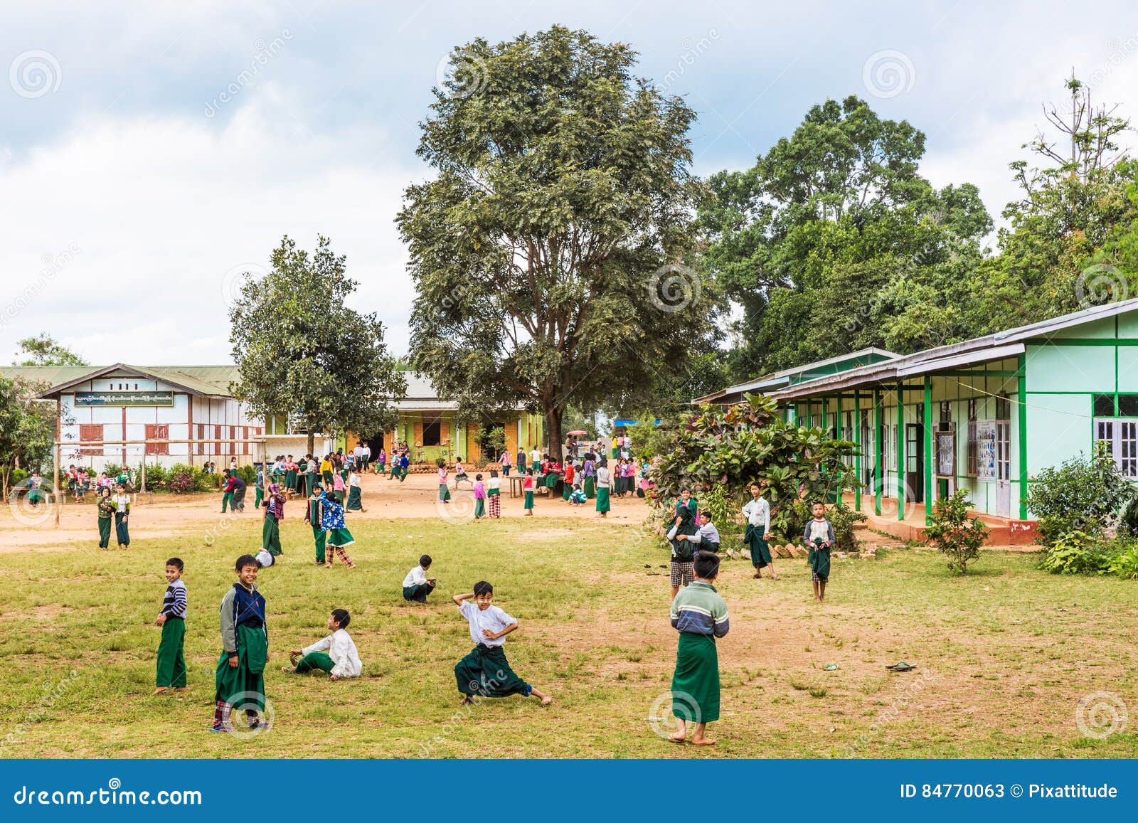 Kinderen Op School in Myanmar Redactionele Stock Foto - Image of ...