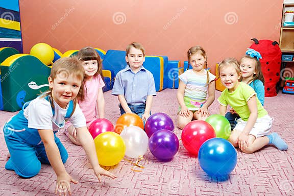 Kindergarten stock photo. Image of group, cute, children - 13987112