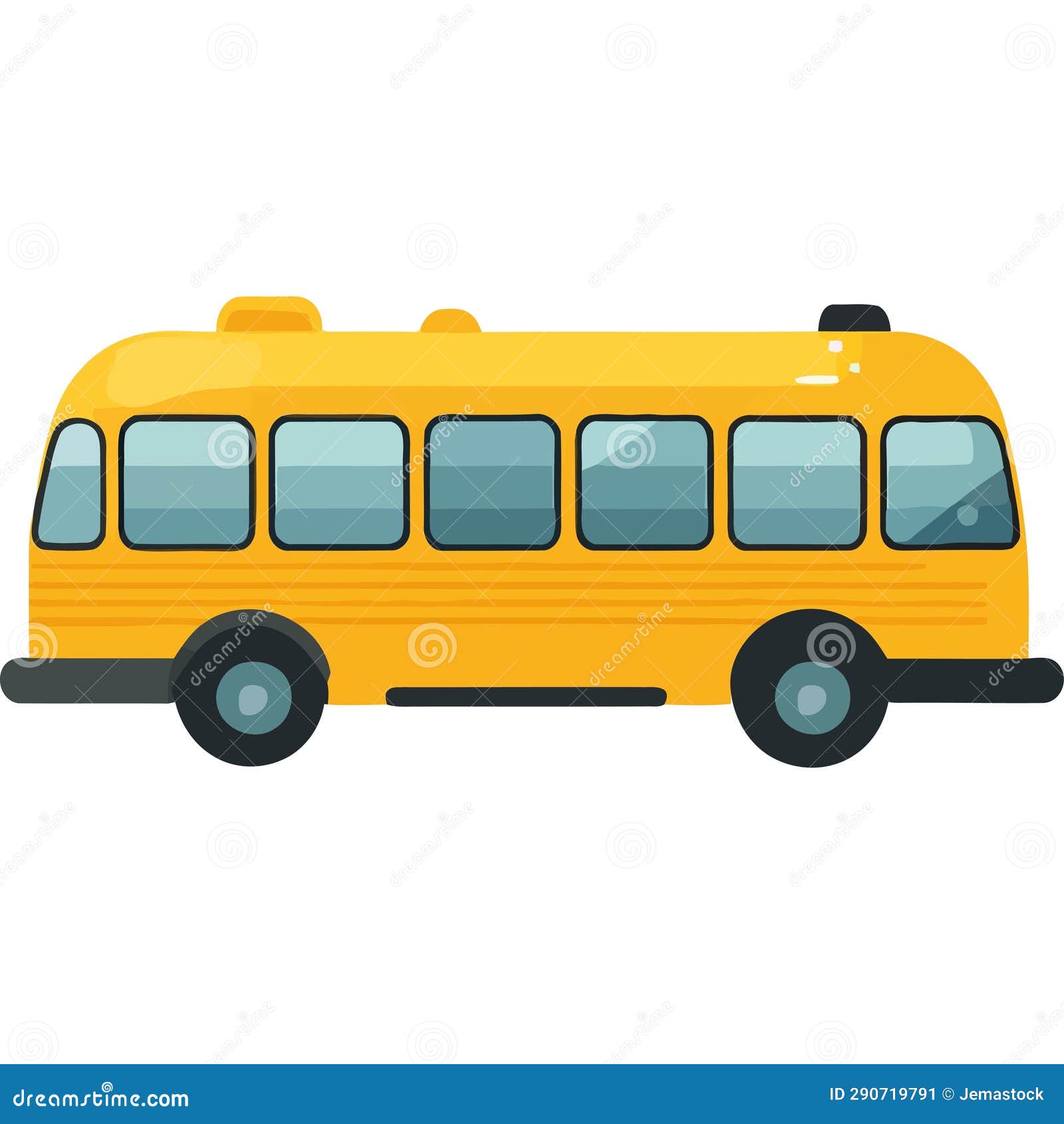 Kindergarten Bus School Classic Transport Stock Illustration ...