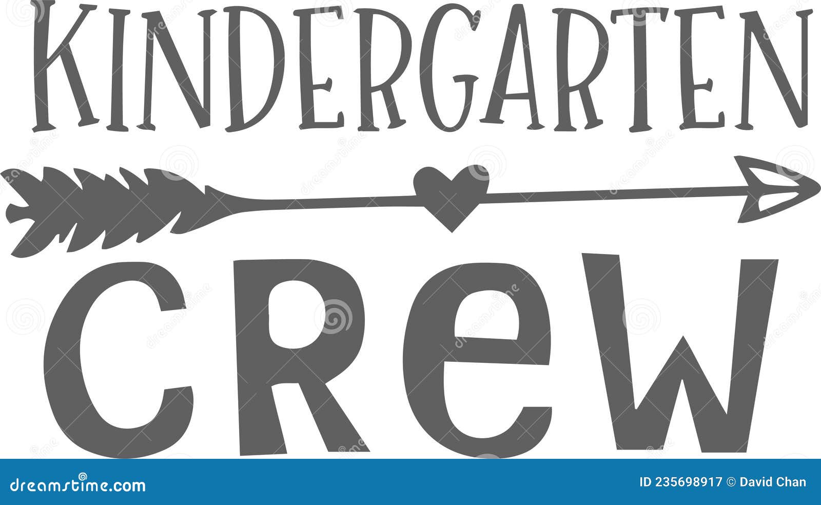 Kindergarten Crew Signs Inspirational Quotes Stock Vector ...