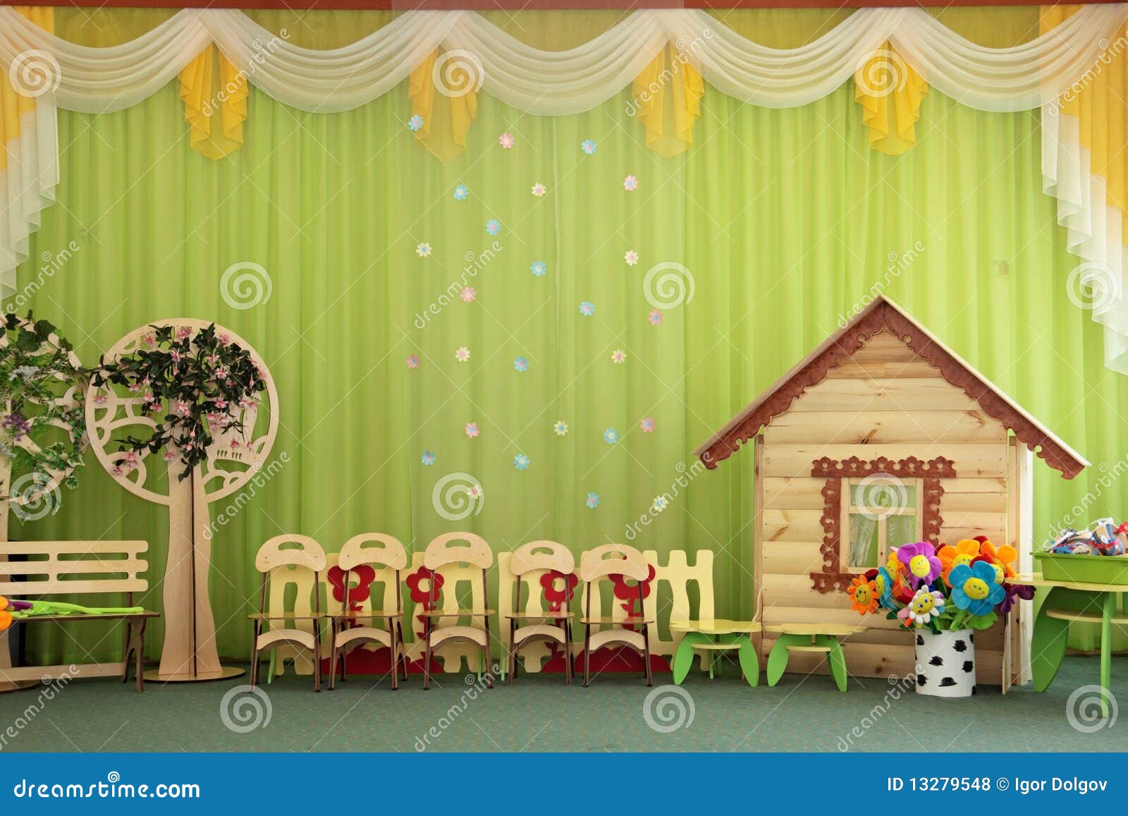 Kindergarten interior stock photo. Image of decorations - 13279548