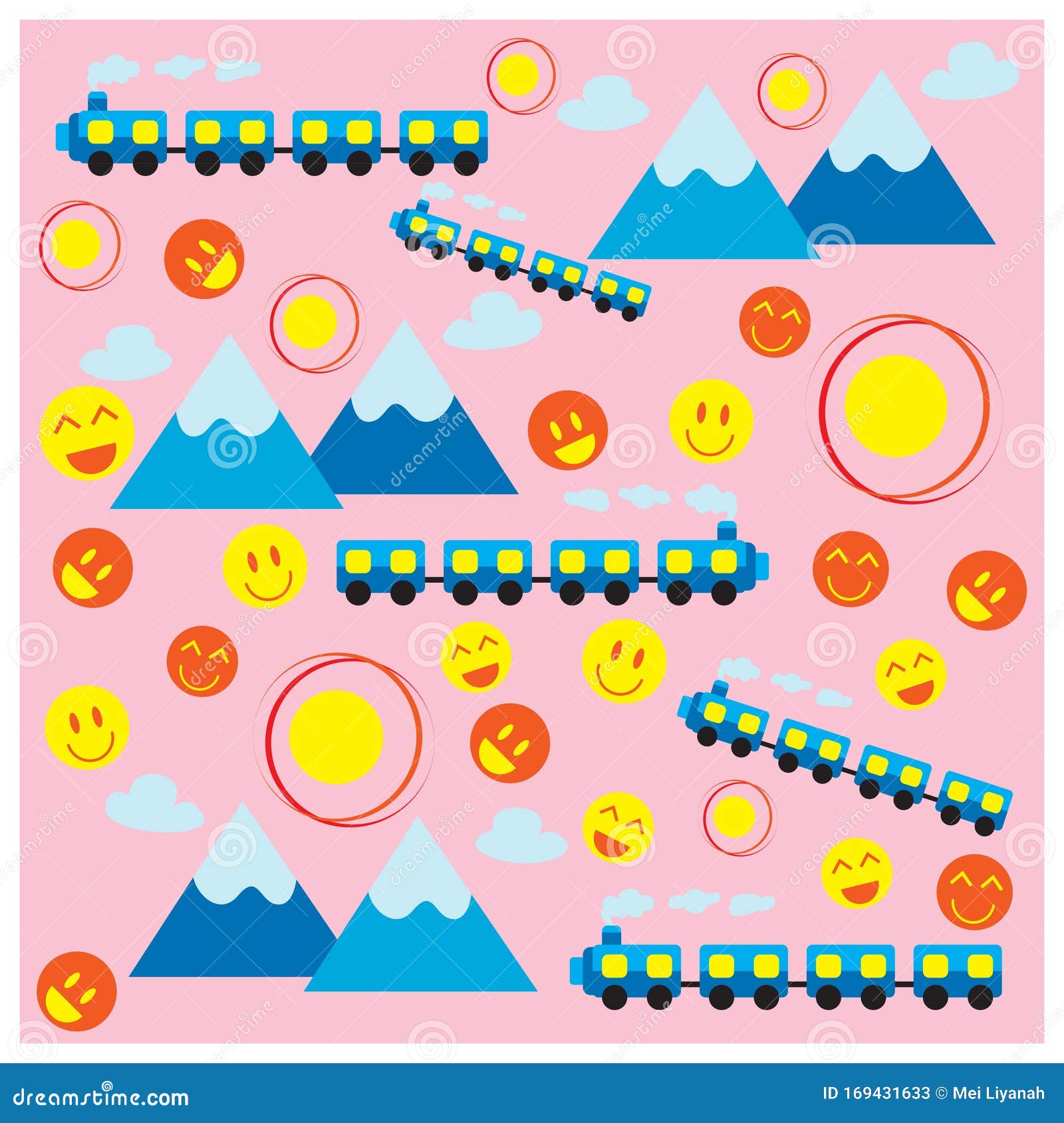 Kindergarten Pattern. Minimalist Child Background. Vector Stock Vector ...