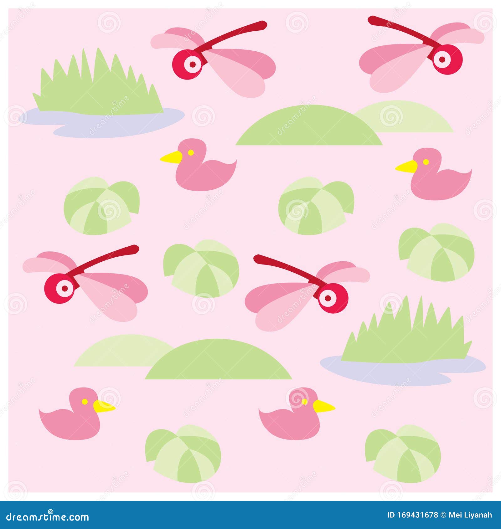 Kindergarten Pattern. Minimalist Child Background. Vector Stock Vector ...