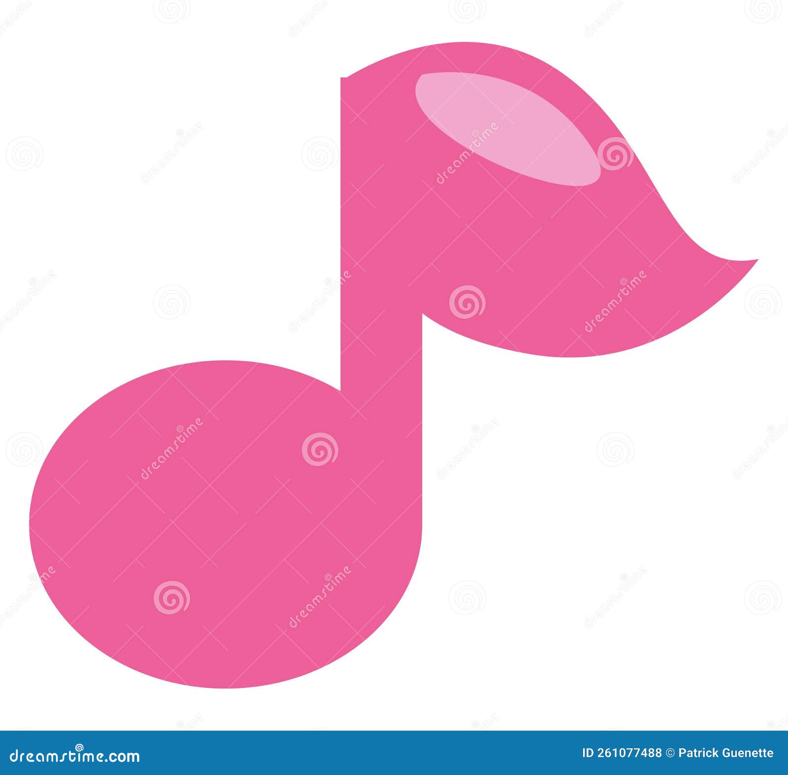 Kindergarten Pink Music Note, Icon Stock Vector - Illustration of ...