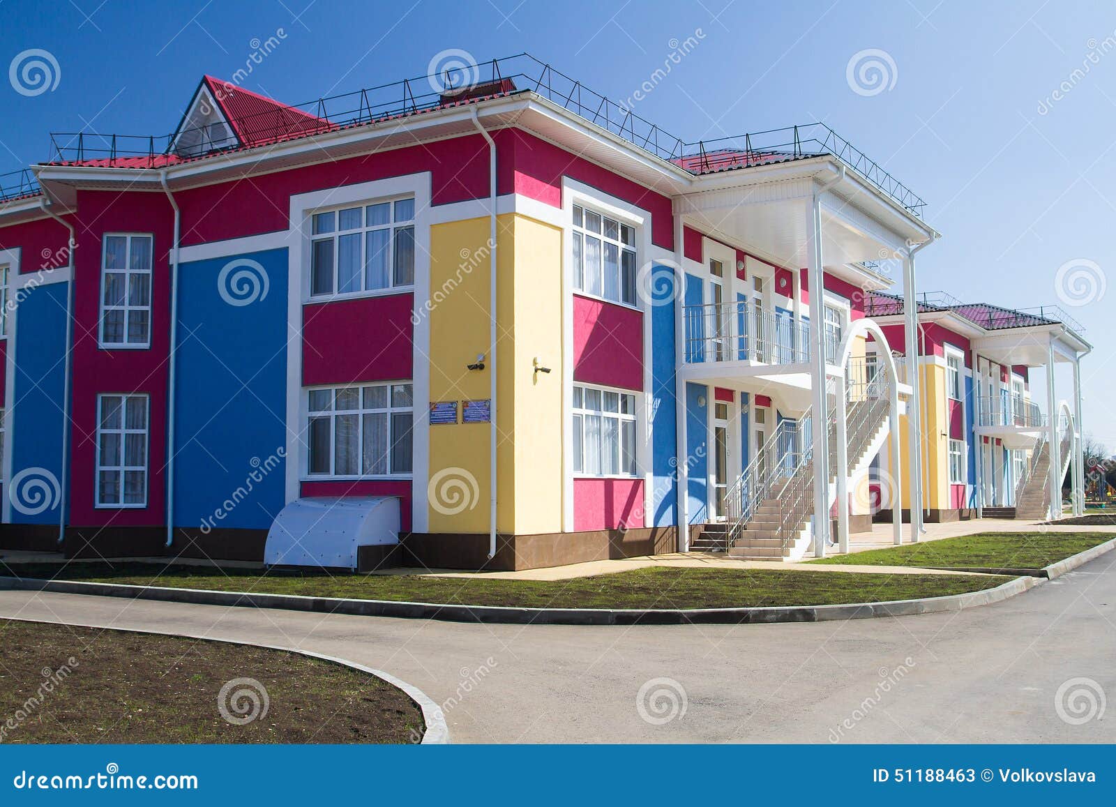 Kindergarten School Playground Stock Image - Image of home, institution ...