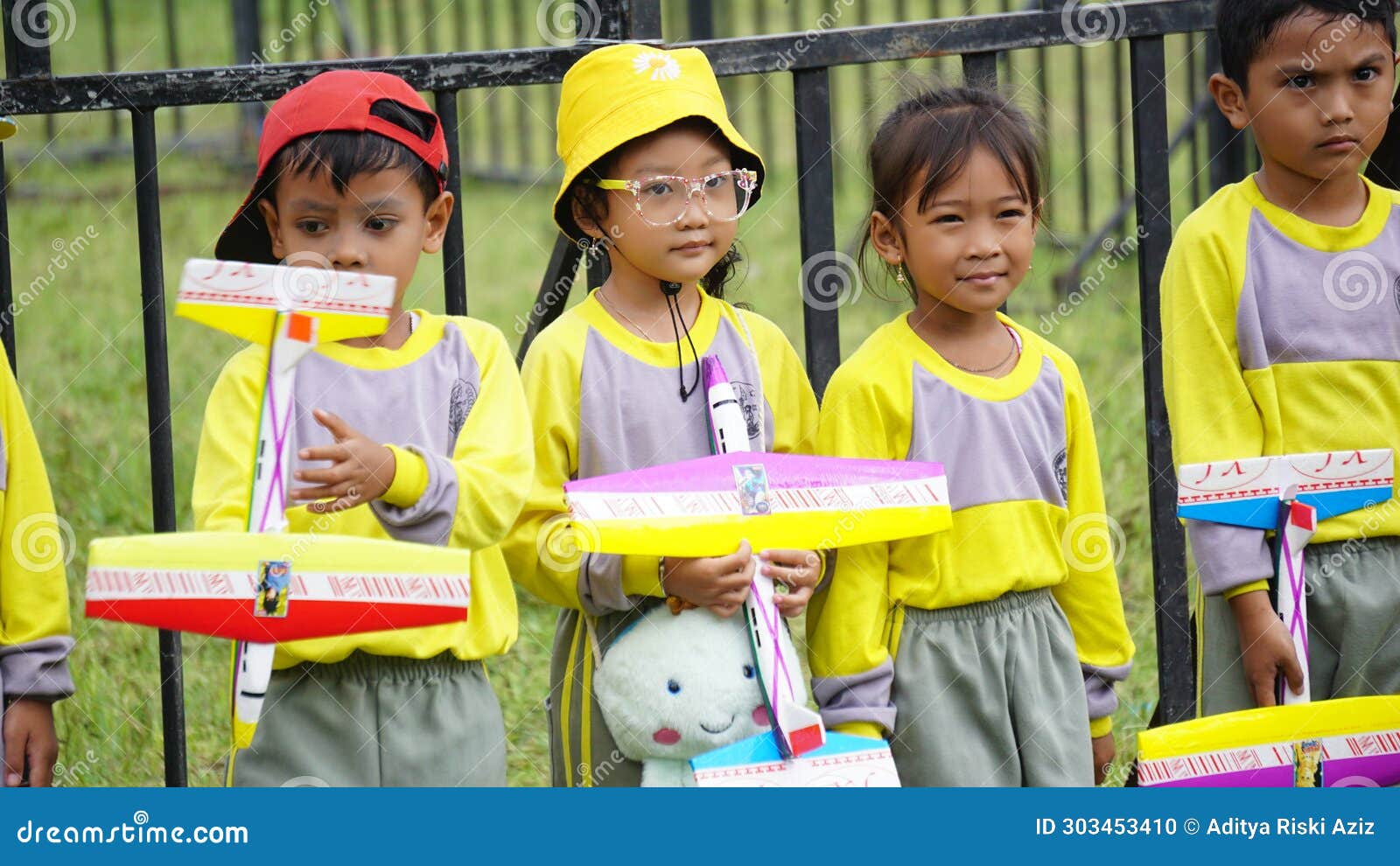 Kindergarten Student Play Toy Plane with Friends Editorial Image ...