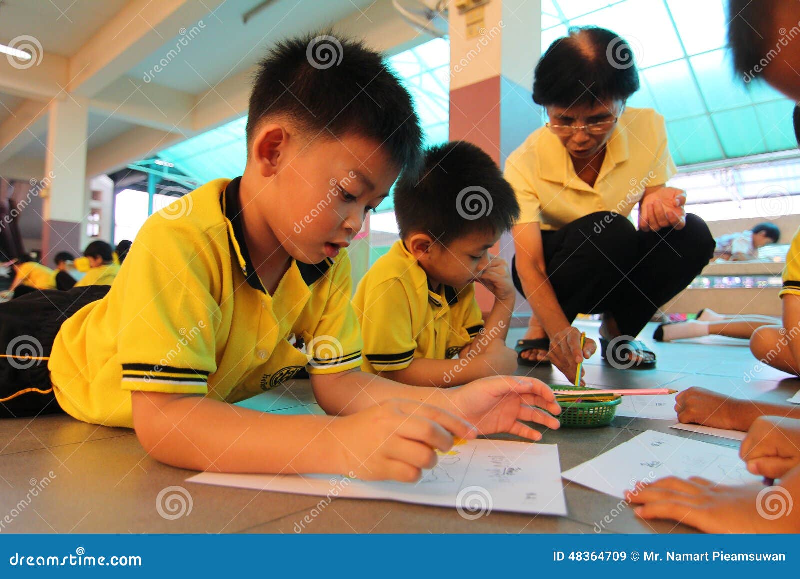 Kindergarten Students are Learning Editorial Stock Image - Image of ...