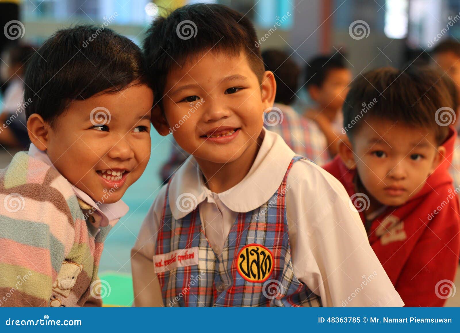 Kindergarten Students Smiling Editorial Image - Image of examinee ...