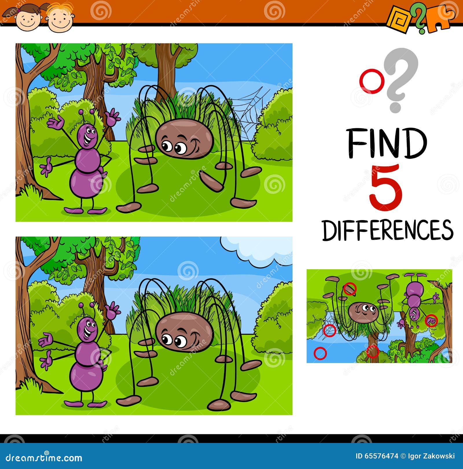 Task Of Differences Cartoon Vector Illustration | CartoonDealer.com ...