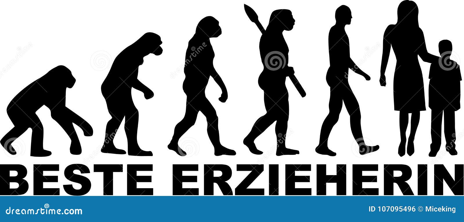 Kindergarten Teacher Evolution Stock Vector - Illustration of parenting ...