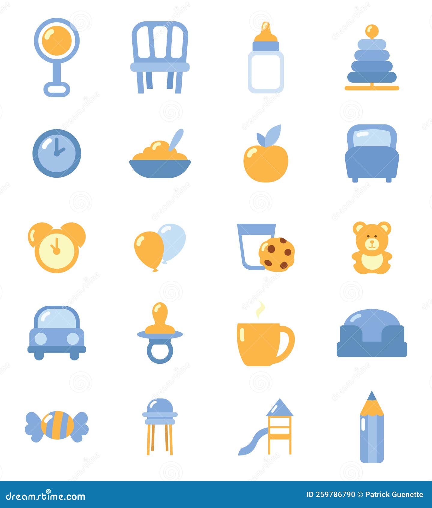 Kindergarten time, icon stock vector. Illustration of girl - 259786790