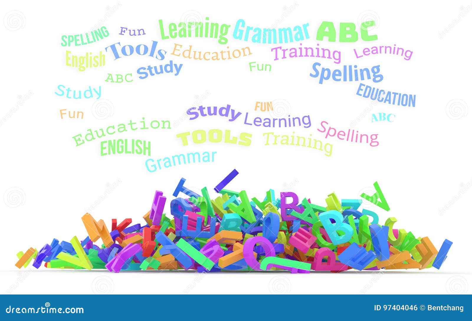 Kindergarten Word Cloud, Stack Of Alphabets. Royalty-Free Stock Image ...