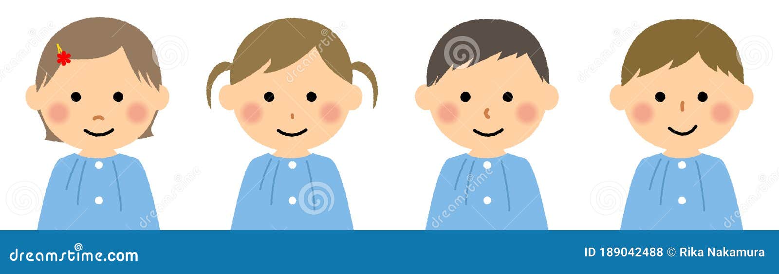 Illustration of Children Wearing Smocks Stock Vector - Illustration of ...