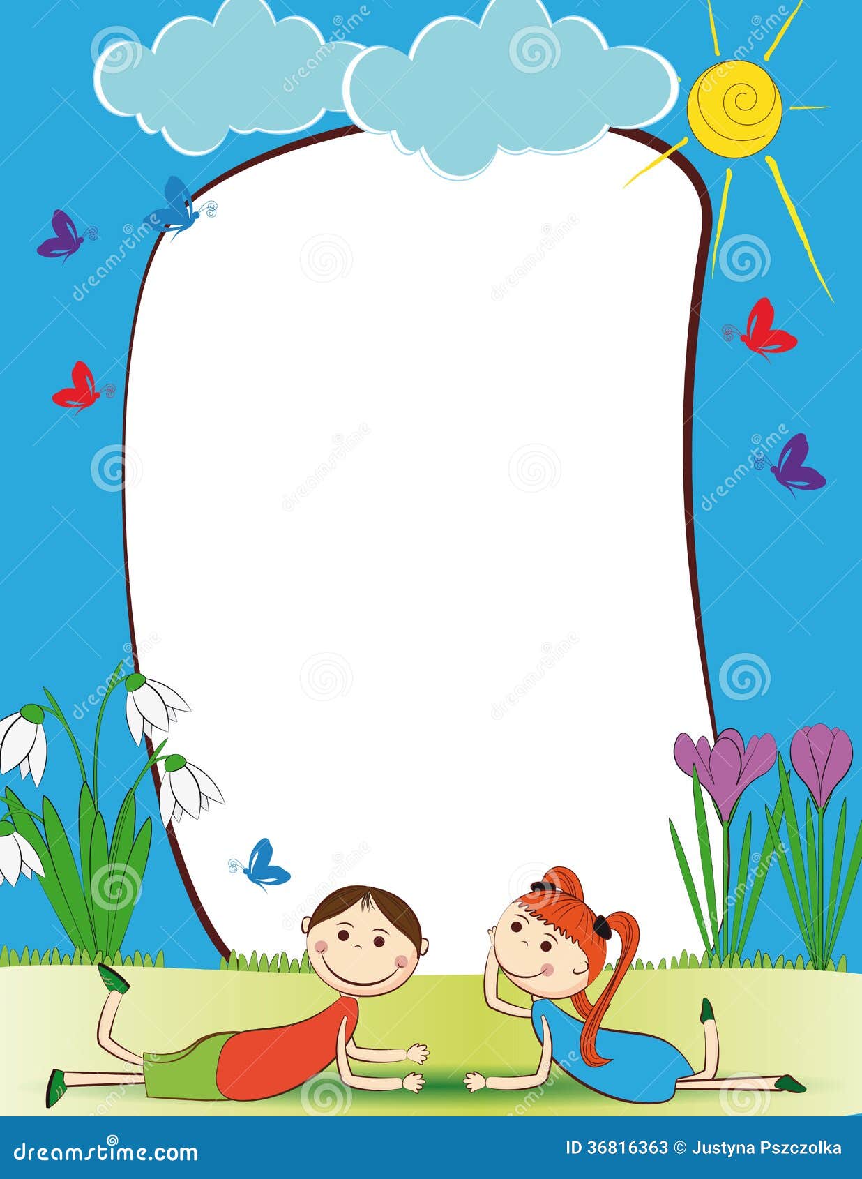 Kinderrahmen vektor abbildung. Illustration von abbildung - 36816363