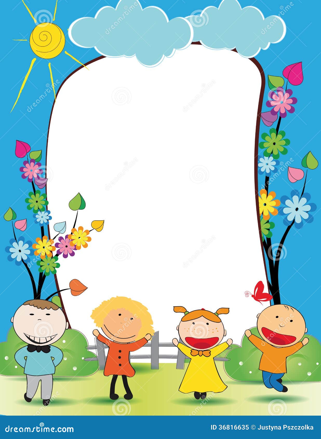 Kinderrahmen vektor abbildung. Illustration von form - 36816635