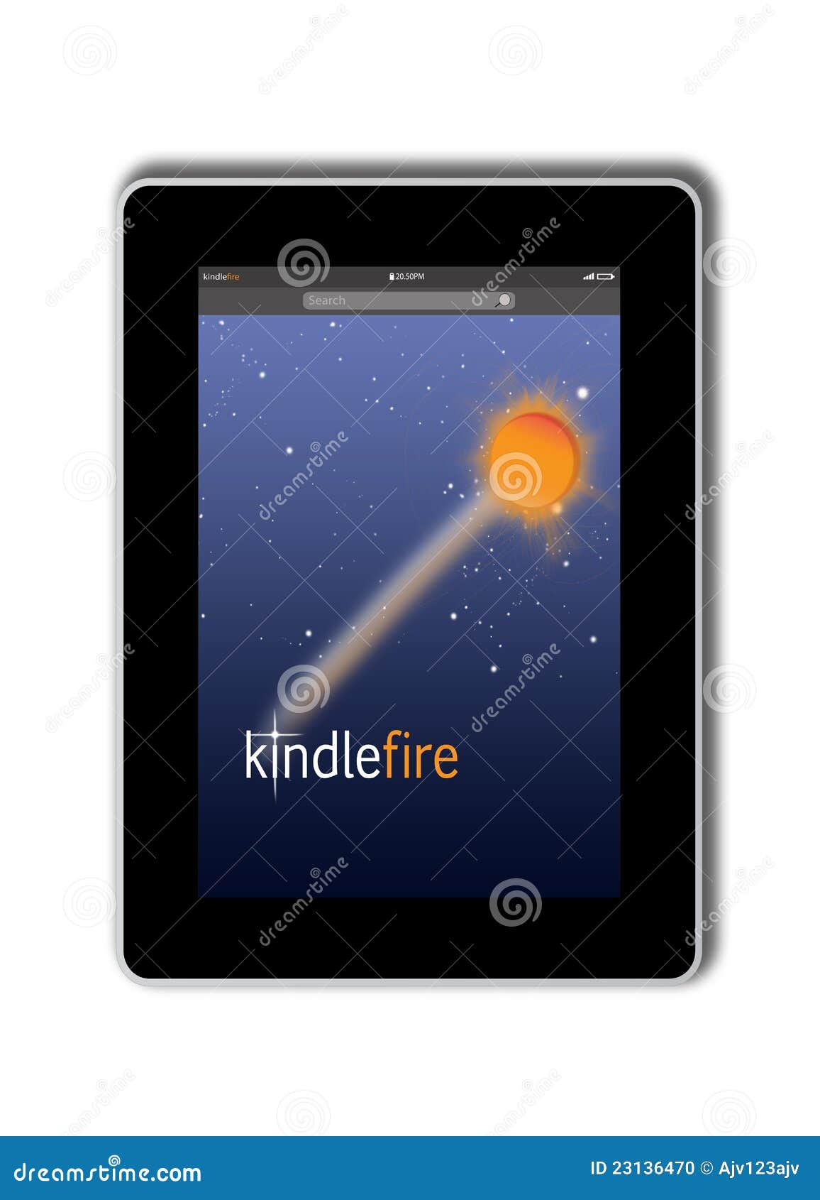 Kindle Fire from Amazon editorial image. Illustration of hand - 23136470