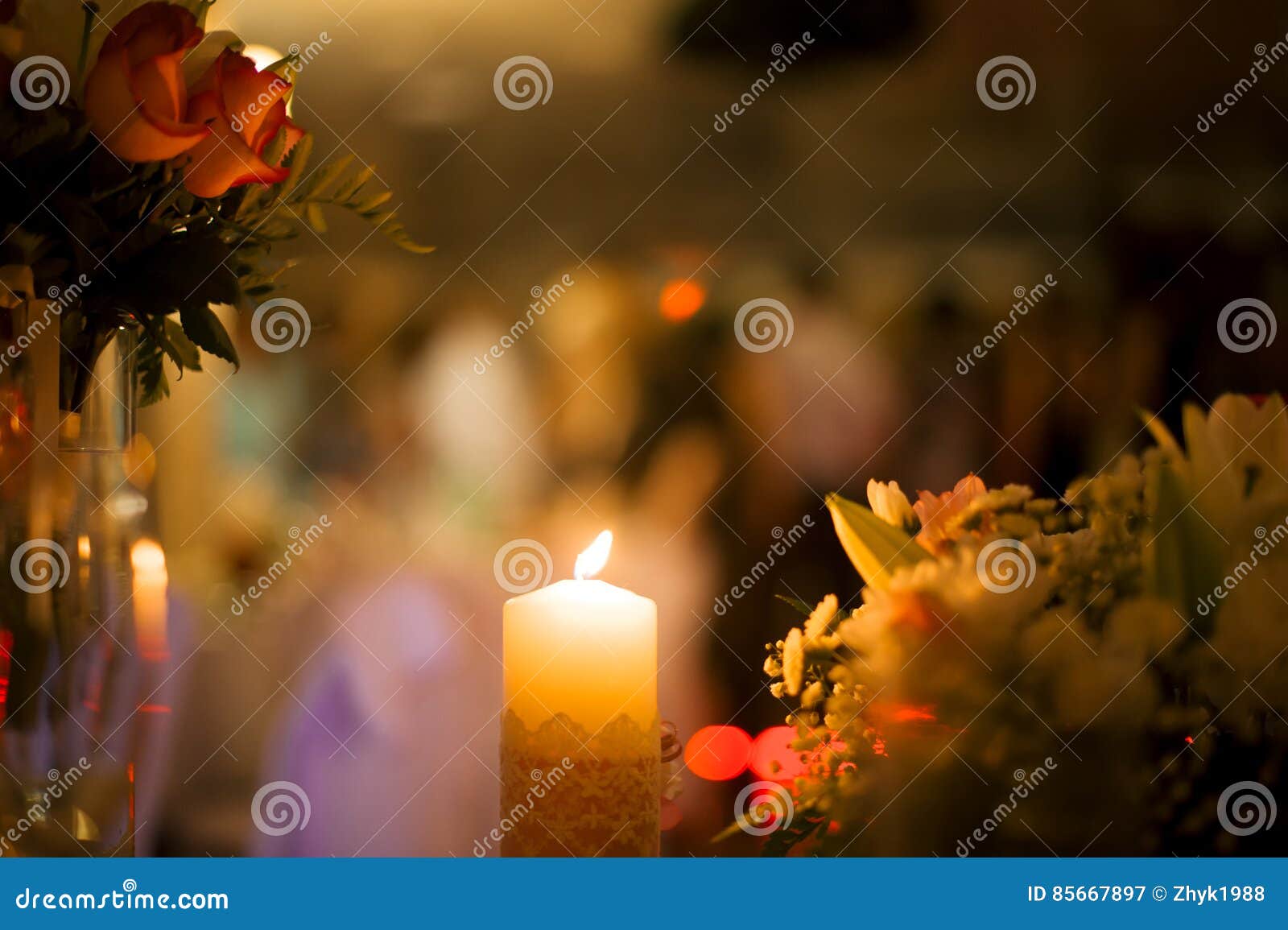 Kindled flame of a candle stock image. Image of flame - 85667897