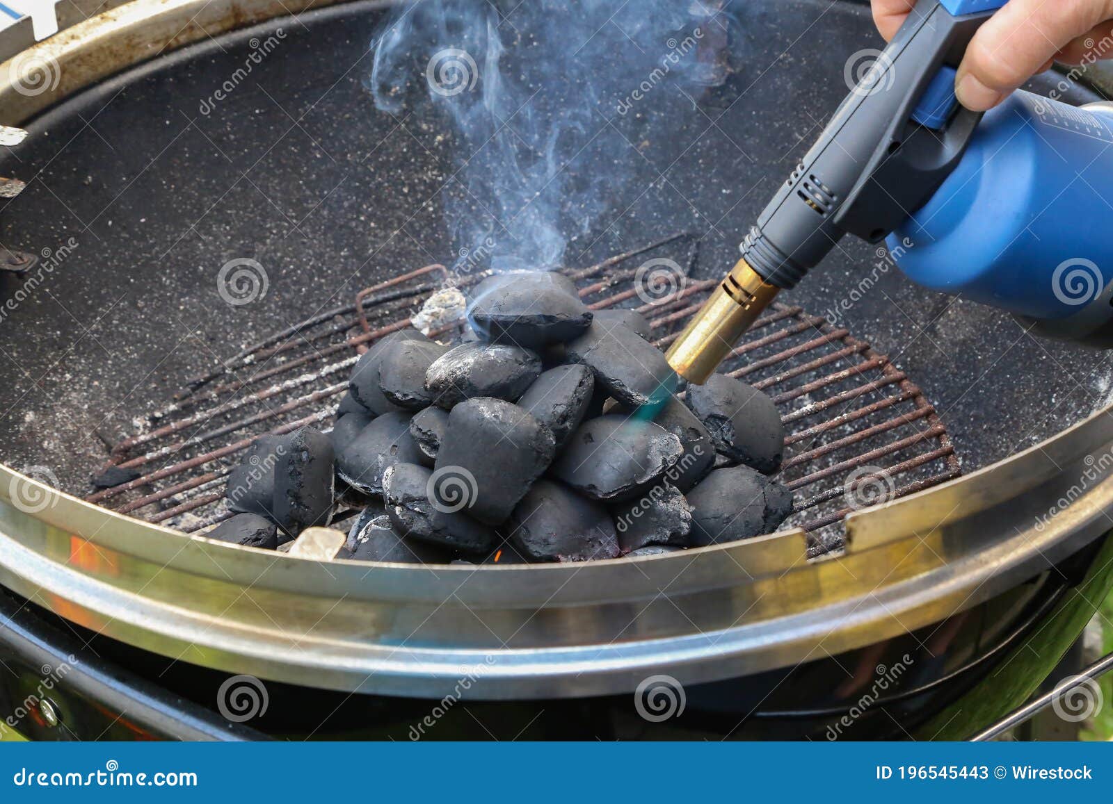 Kindling of Fire for Cooking on Grill Stock Image - Image of bonfire ...
