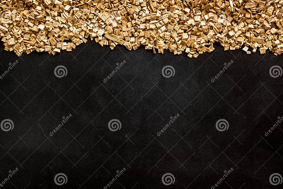 Kindling Frame for Fire in Forest Concept on Black Background Top View ...