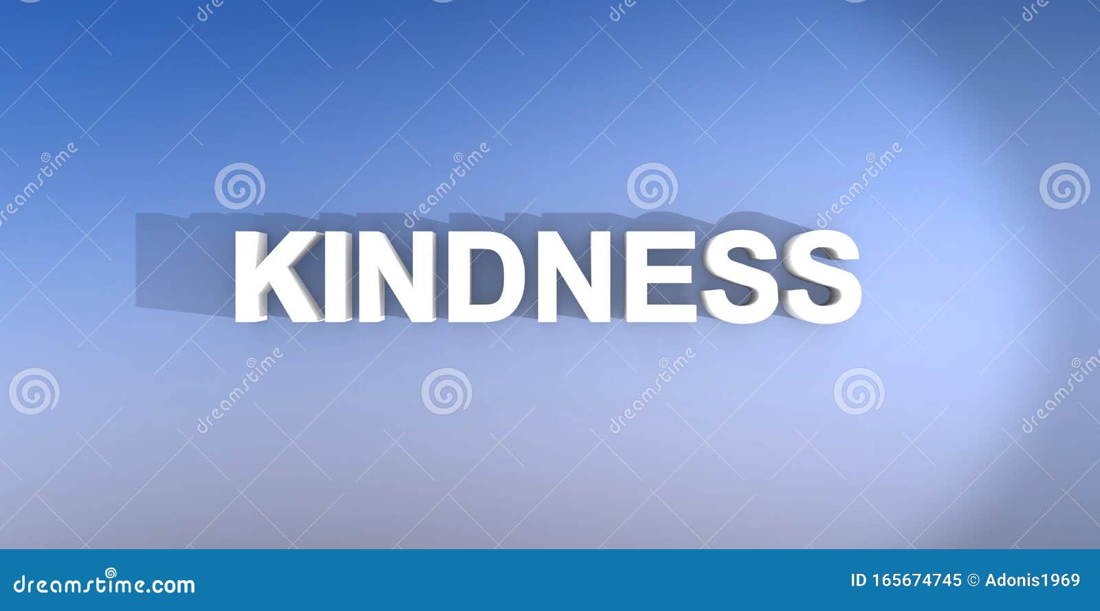 Kindness on Blue Background Stock Illustration - Illustration of ...