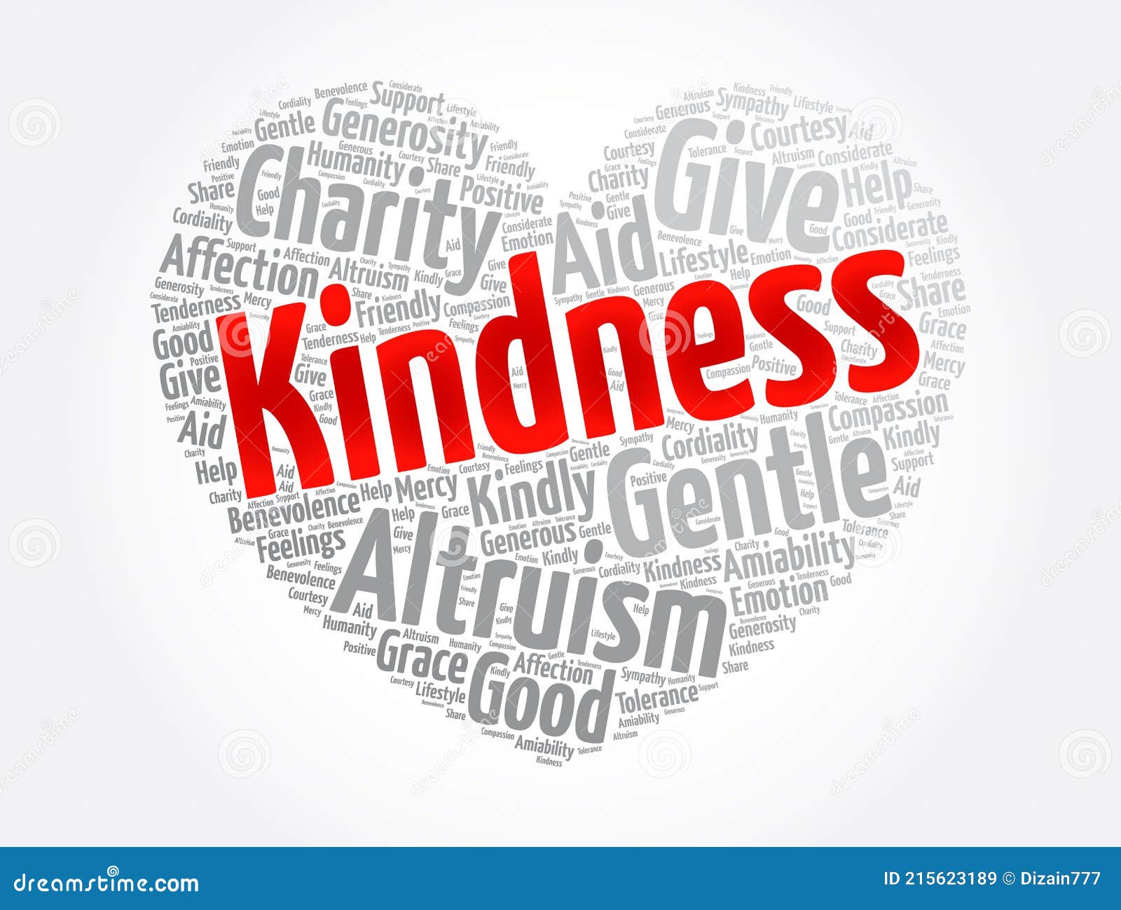 Kindness Heart Word Cloud Collage, Concept Background Stock ...