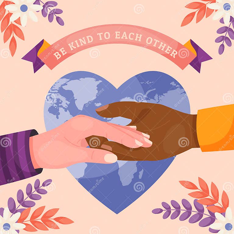 Kindness Illustration in Flat Design Stock Illustration - Illustration ...
