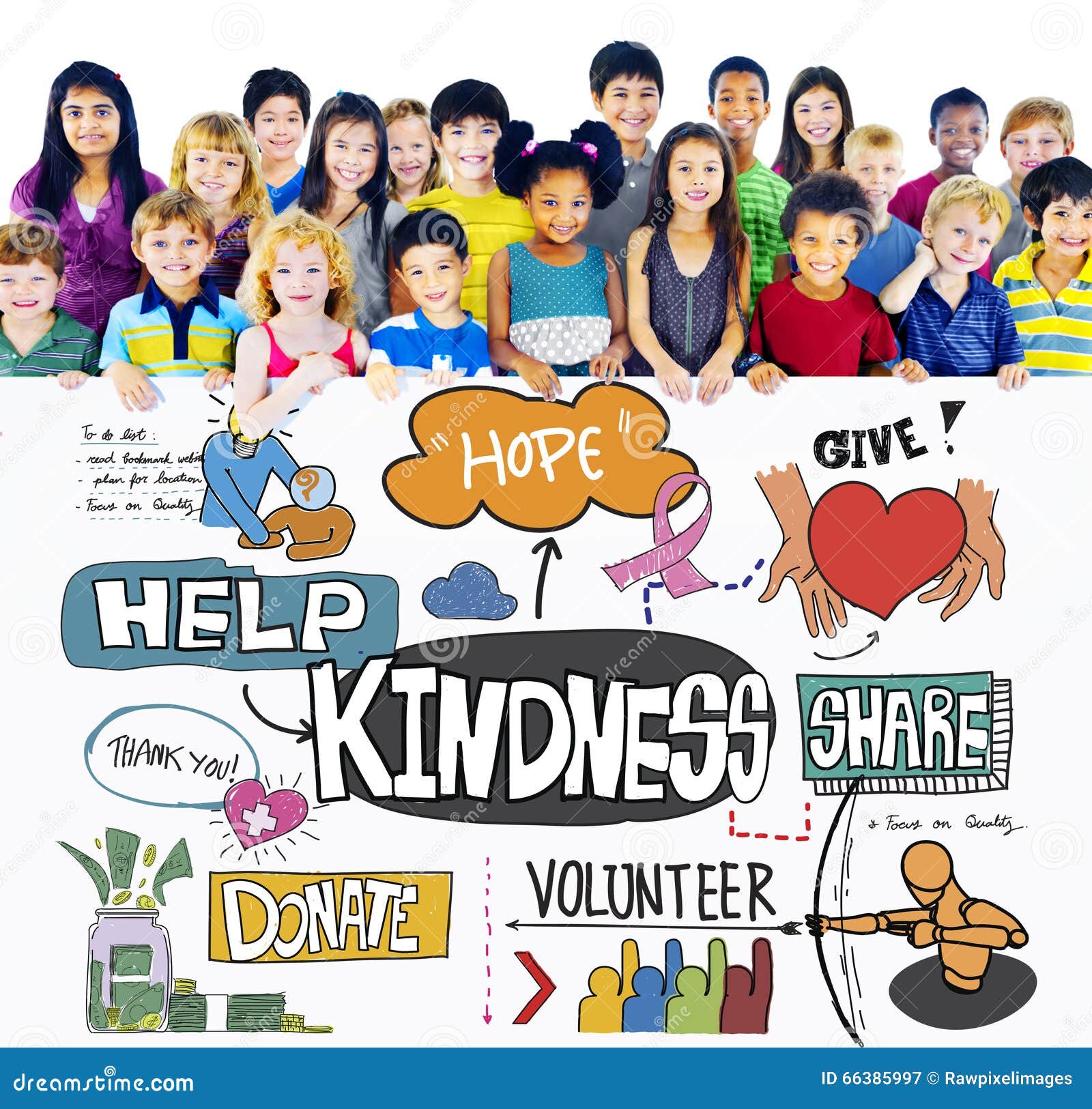 Kindness Kindly Optimistic Positive Giving Concept Stock Image - Image ...