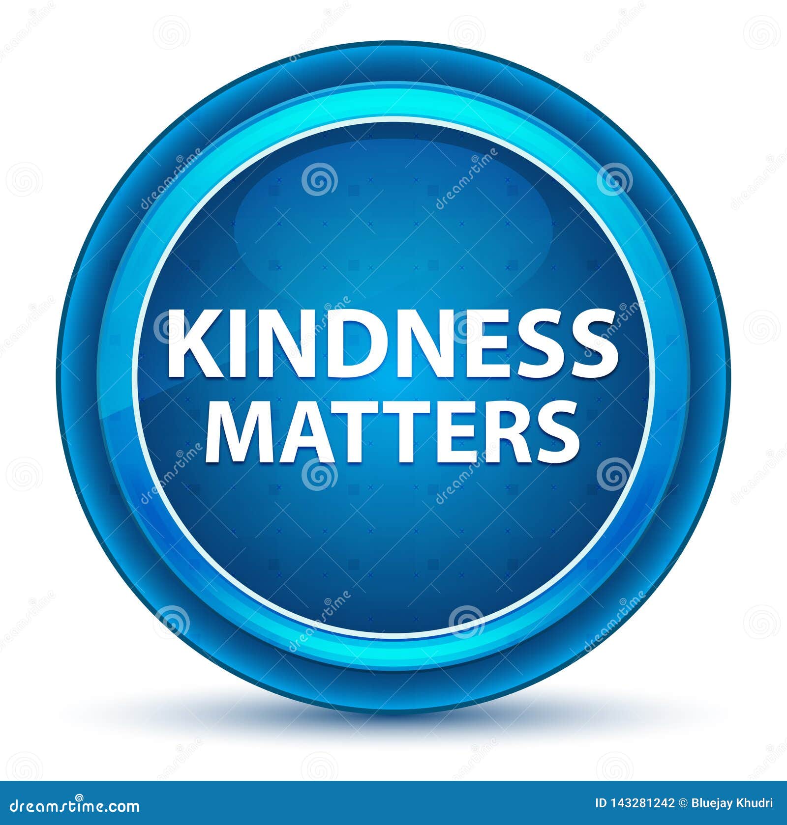 Kindness Matters Eyeball Blue Round Button Stock Illustration ...