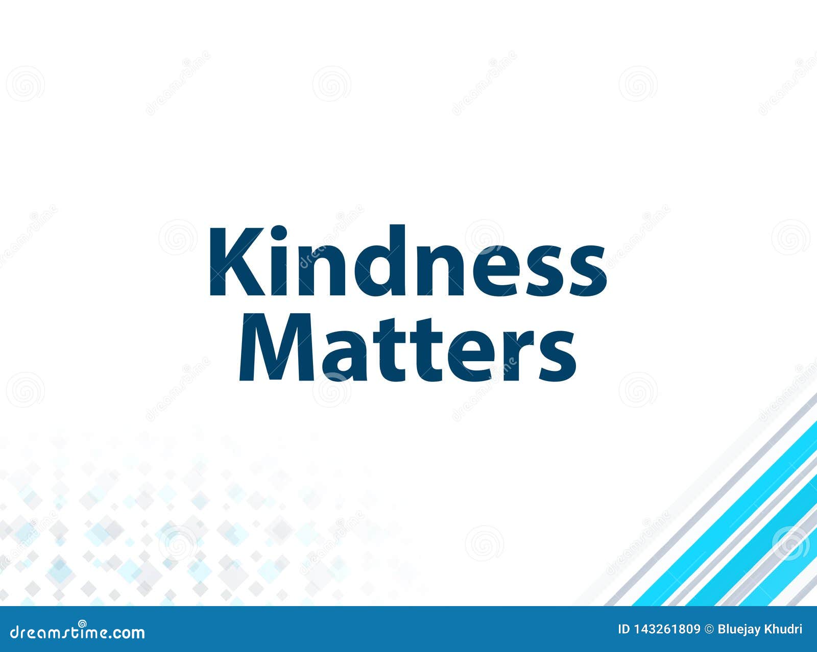Kindness Matters Modern Flat Design Blue Abstract Background Stock ...
