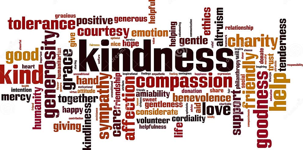 Kindness word cloud stock vector. Illustration of kindliness - 281152486